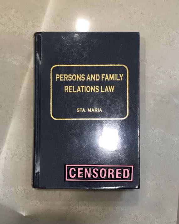 Persons and Family Relations Law (By Mel Sta. Maria), Hobbies & Toys ...