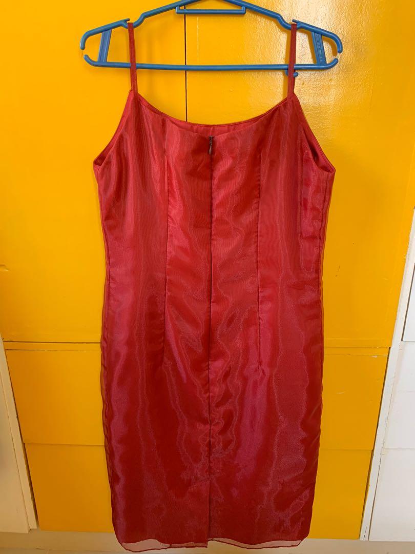 Red Filipiniana Dress, Women's Fashion, Dresses & Sets, Dresses on ...