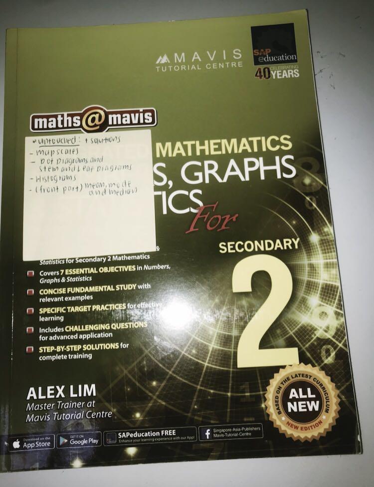 Sec 2 Integrated Mathematics Mavis Tutorial Centre SAP assessment book ...