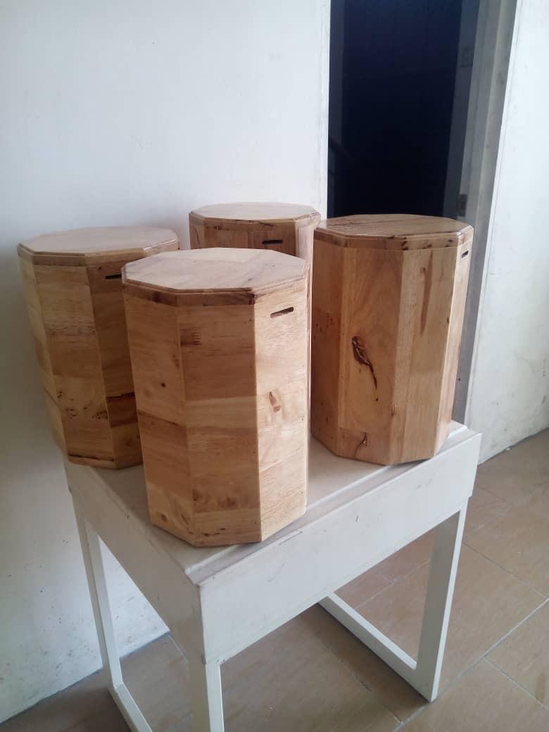 Tabung kayu, Furniture & Home Living, Furniture, Tables & Sets on Carousell