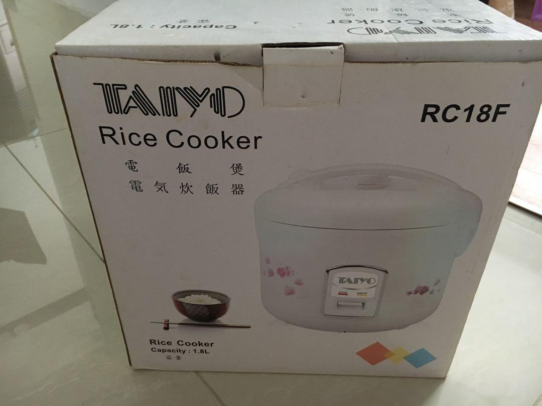 Taiyo Rice cooker 1.8L, TV & Home Appliances, Kitchen Appliances ...
