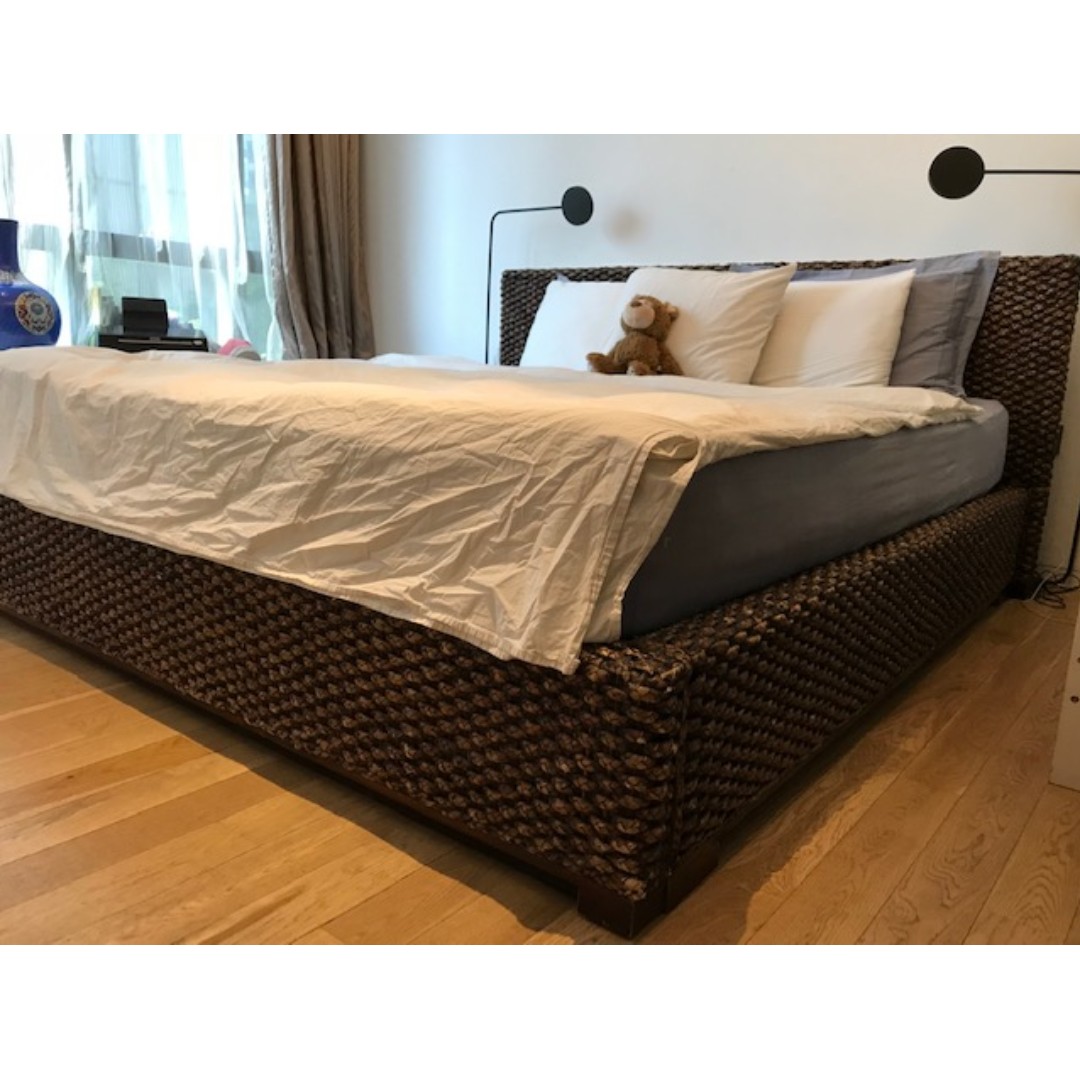 tropical water hyacinth bed frame, Furniture & Home Living, Furniture ...