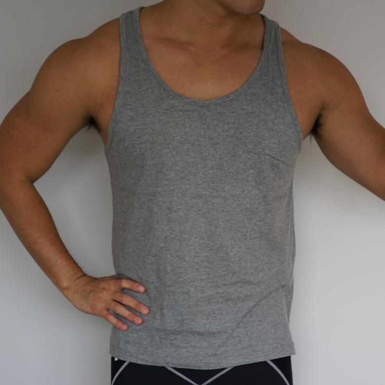 Vantage SAF Grey Army Singlet, Men's Fashion, Activewear on Carousell
