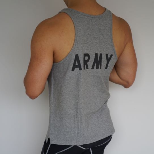Vantage SAF Grey Army Singlet, Men's Fashion, Activewear on Carousell