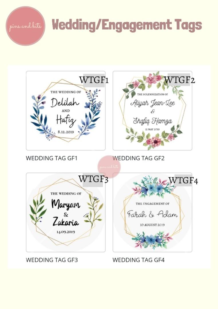 WEDDING TAGS - DULANG HANTARAN TAGS, Hobbies & Toys, Stationery & Craft ...