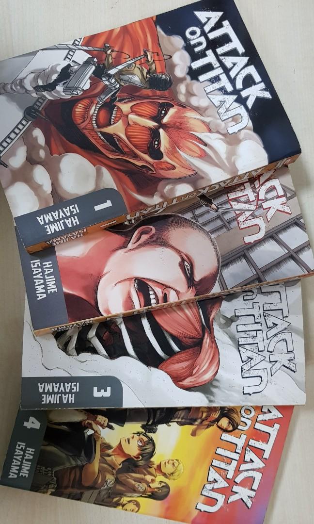 ATTACK on TITAN Books 1 to 4, Hobbies & Toys, Books & Magazines, Fiction & Non-Fiction on Carousell
