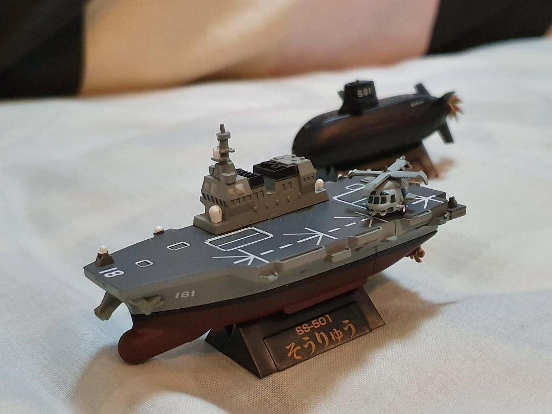 Chibi Style Japanese Helicopter Carrier, Cruiser and Submarine, Hobbies ...