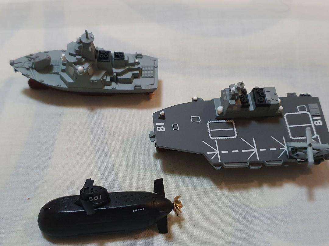 Chibi Style Japanese Helicopter Carrier, Cruiser and Submarine, Hobbies ...