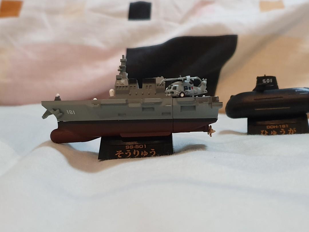 Chibi Style Japanese Helicopter Carrier, Cruiser and Submarine, Hobbies ...