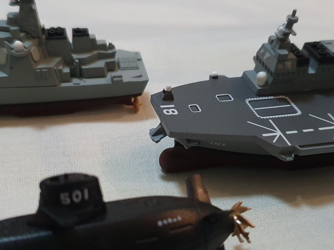 Chibi Style Japanese Helicopter Carrier, Cruiser and Submarine, Hobbies ...
