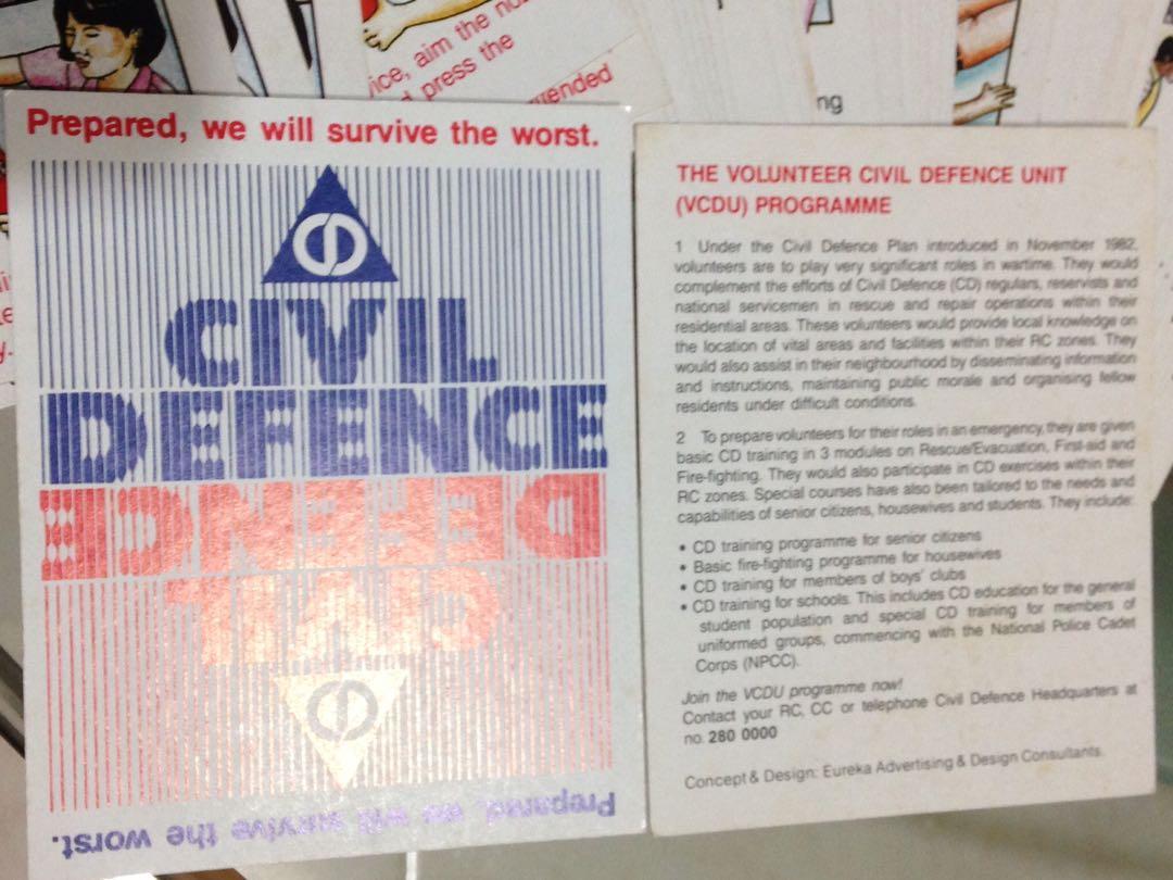 Civil Defence Playing Cards, Hobbies & Toys, Toys & Games on Carousell