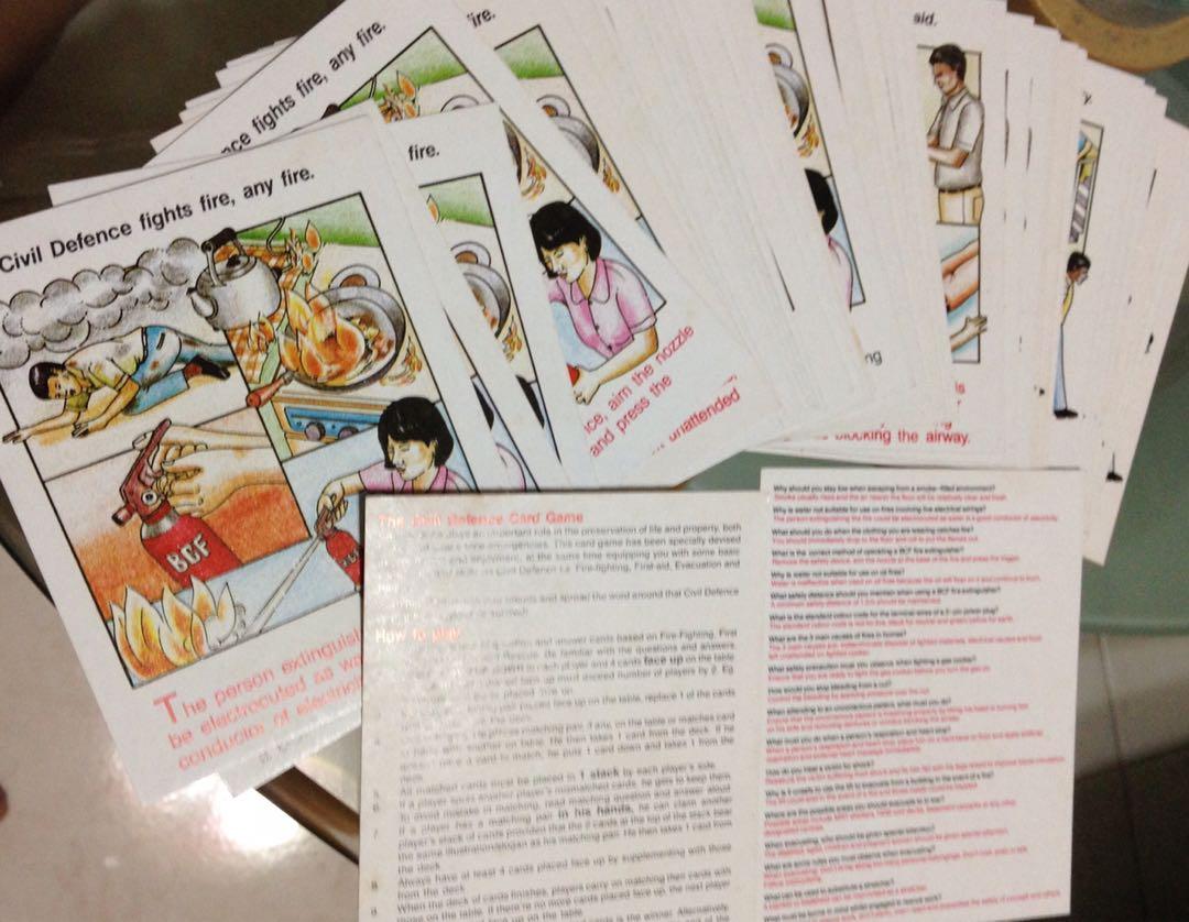 Civil Defence Playing Cards, Hobbies & Toys, Toys & Games on Carousell
