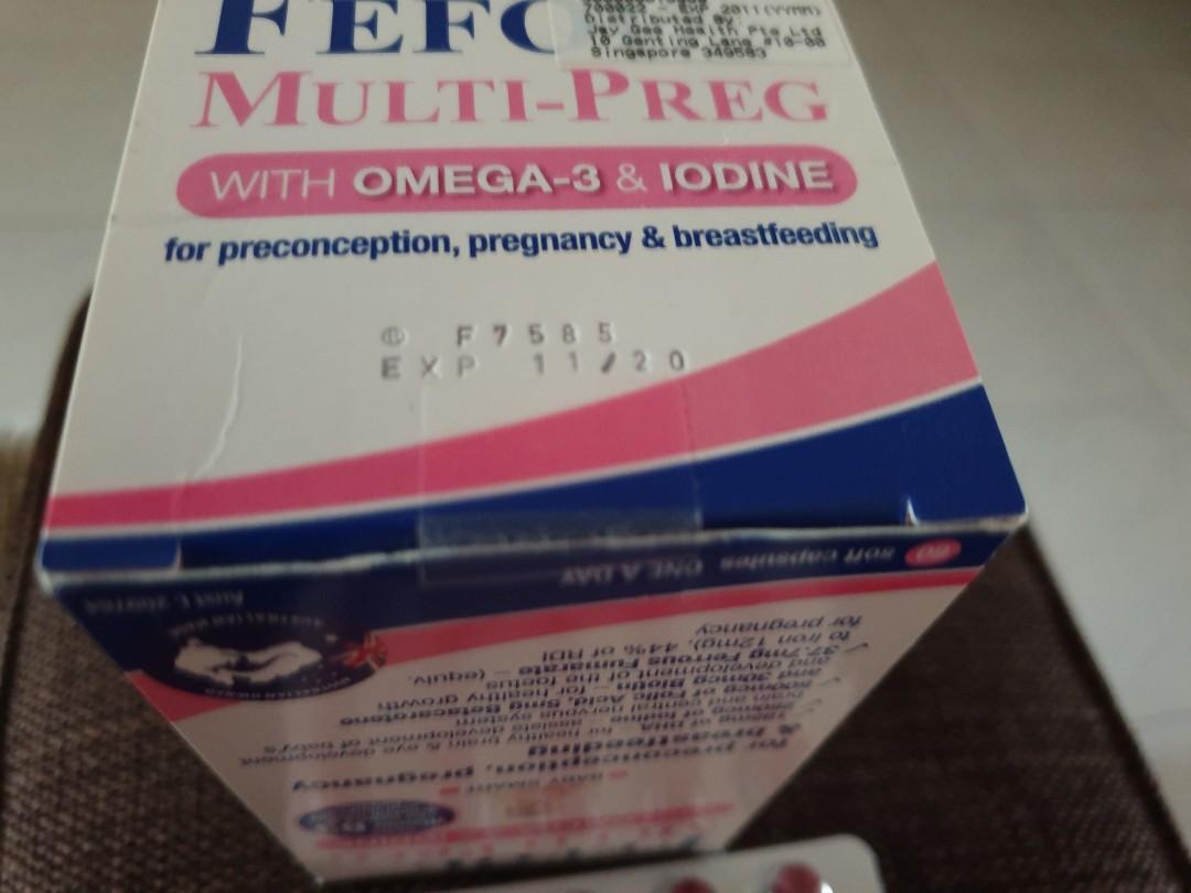 FEFOL MULTI-PREG with omega-3 & iodine plus vitamin B3, Babies & Kids ...