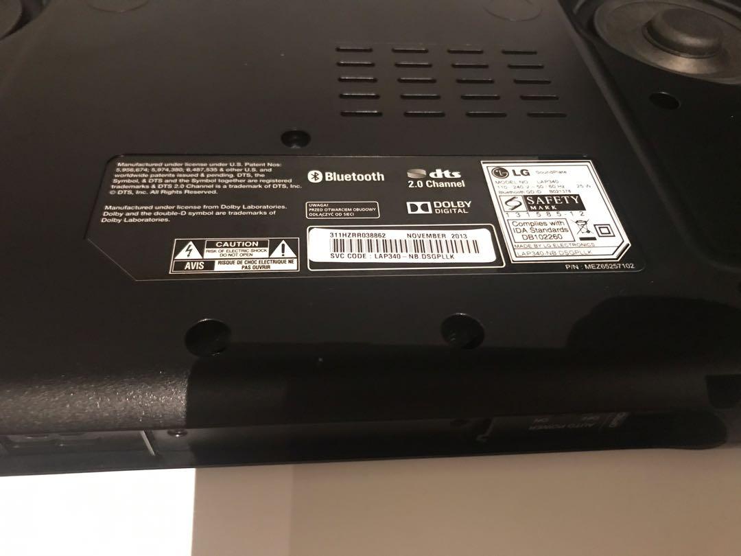 LG sound plate DTS 2.0 Channel Dolby Digital, Audio, Soundbars ...