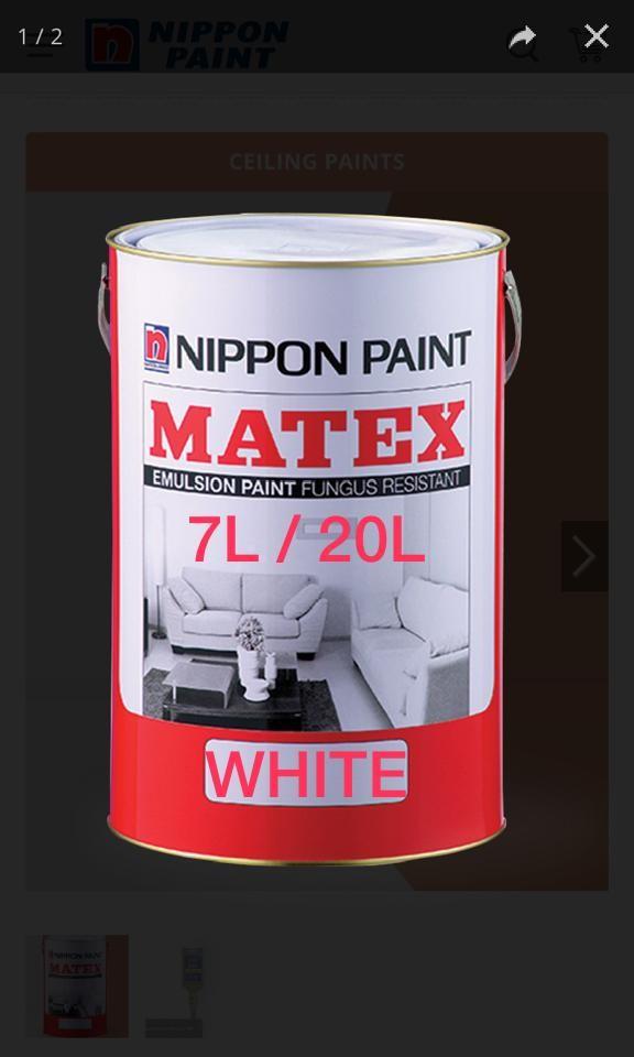 MATEX Emulsion Matt Finish Paint (WHITE ONLY), Everything Else on Carousell