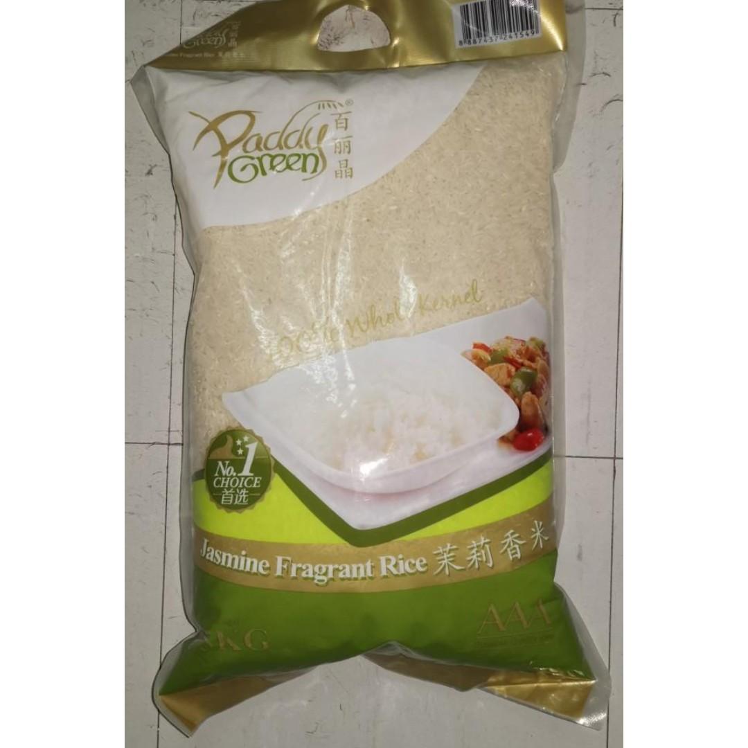 Paddy Green Jasmine Fragrant Rice 5kg, Food & Drinks, Fresh Produce on Carousell