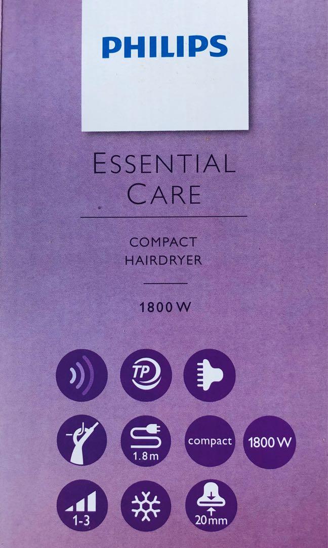 Philips Hair Dryer 1800W - BRAND NEW with Volume Diffuser, Beauty ...