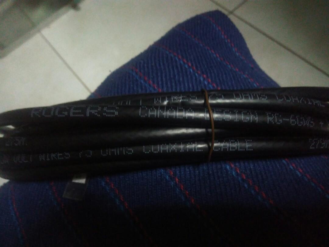 RG6 coax cable Rogers canada 8meters - 50pesos only!, Furniture & Home ...
