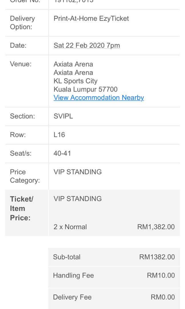 Seventeen ode to you in Malaysia 2 VIPL standing tickets, Tickets & Vouchers, Event Tickets on ...