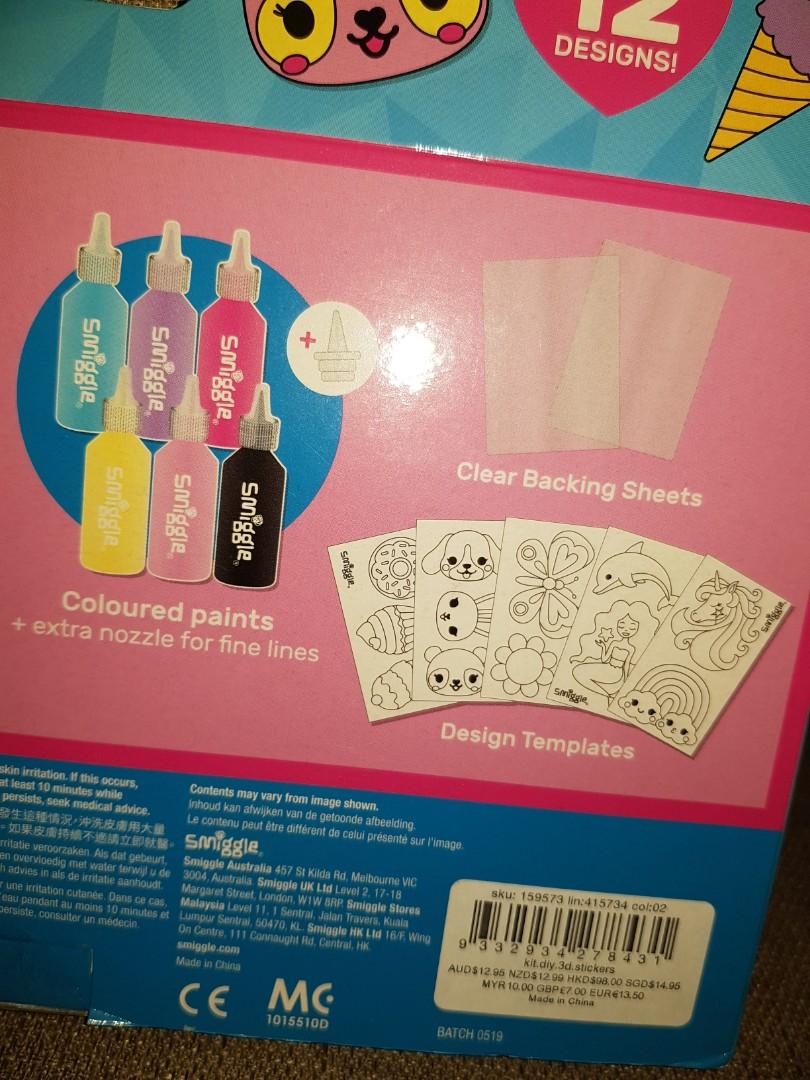 Smiggle 3d Window Stickers, Hobbies & Toys, Stationary & Craft, Craft ...