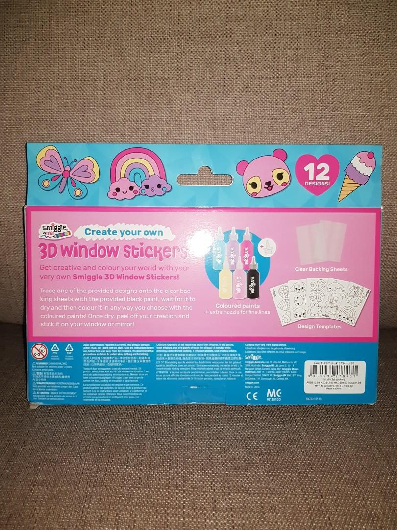 Smiggle 3d Window Stickers, Hobbies & Toys, Stationary & Craft, Craft ...