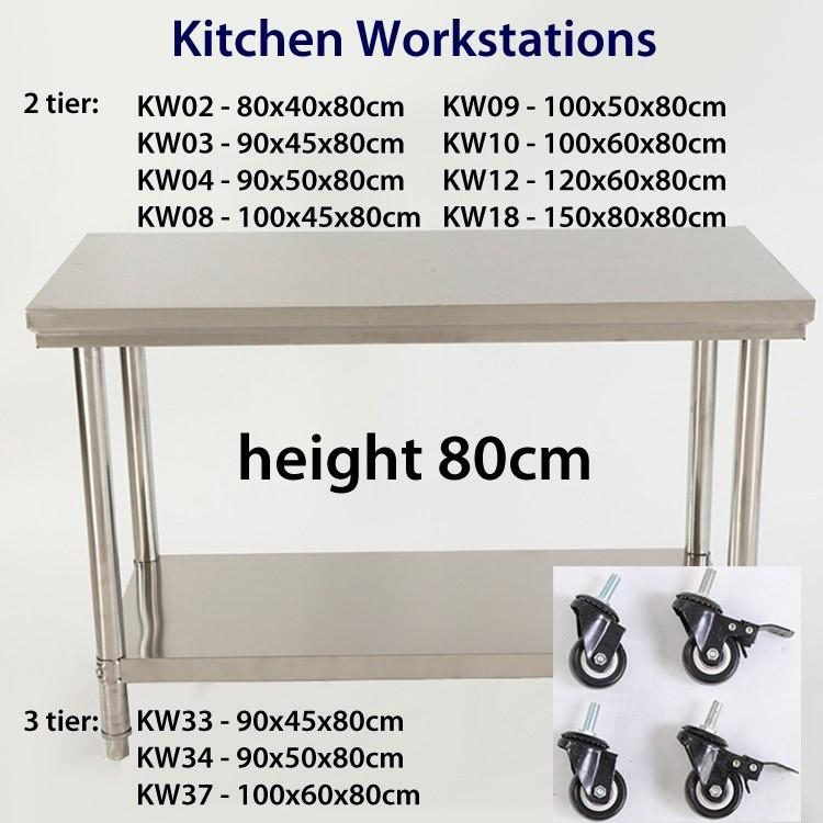 Stainless Steel Rack with Side Rails Kitchen Shelf, Furniture & Home ...