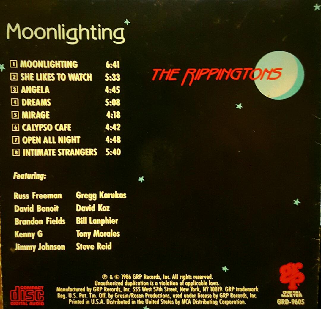 The Rippingtons - Moonlighting (audio CD), Hobbies & Toys, Music ...