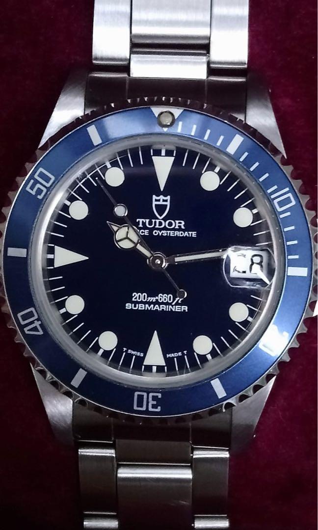 Tudor Blue Submariner 75190 ( Rare ), Luxury, Watches on Carousell