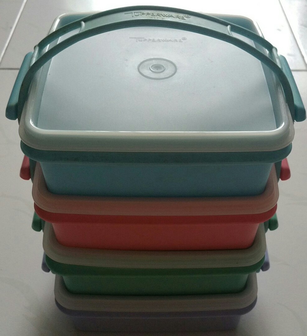 Vintage Rare 4 Tier Tupperware Container Storage Box with Handle ...