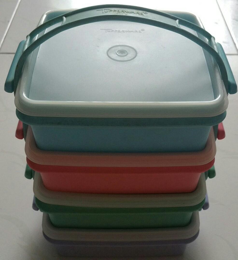 Vintage Rare 4 Tier Tupperware Container Storage Box with Handle ...