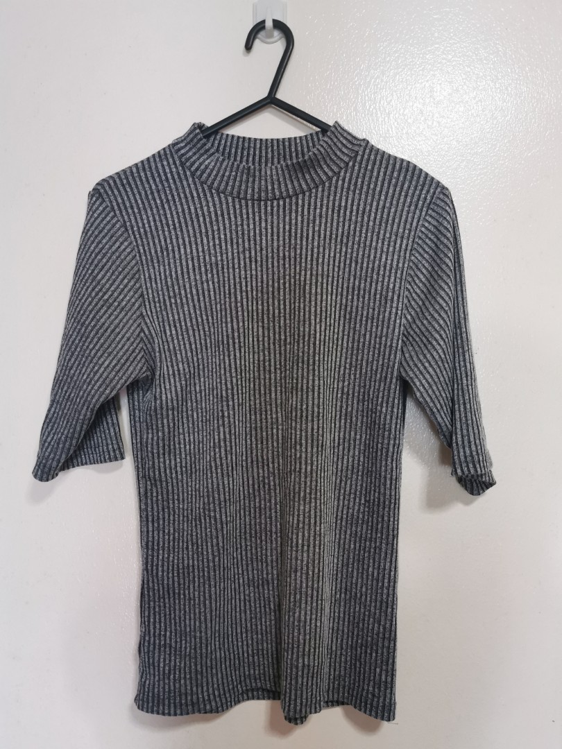 Closed neck Blouse, Women's Fashion, Tops, Blouses on Carousell