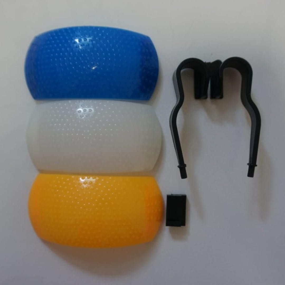 DSLR Pop Up Flash Diffuser (3 Colors Per Set), Photography, Photography ...