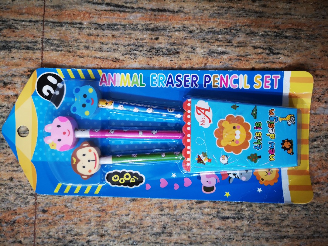 Eraser pencils set, Hobbies & Toys, Stationery & Craft, Other ...