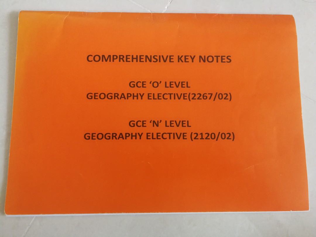 Geography Elective O Level Notes, Hobbies & Toys, Books & Magazines ...