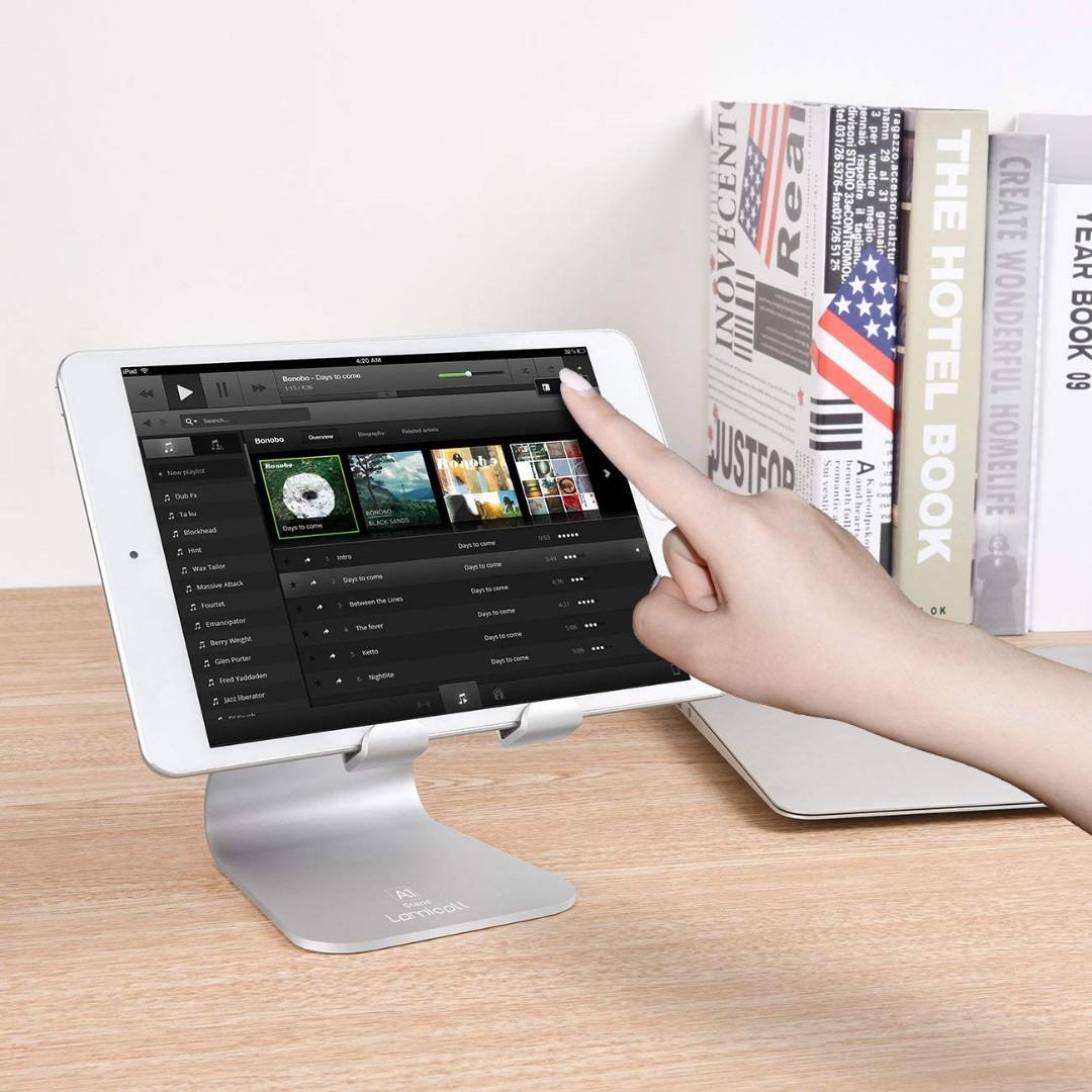 Lamicall Adjustable Tablet Stand For All Tablets Silver A1-Stand S ...