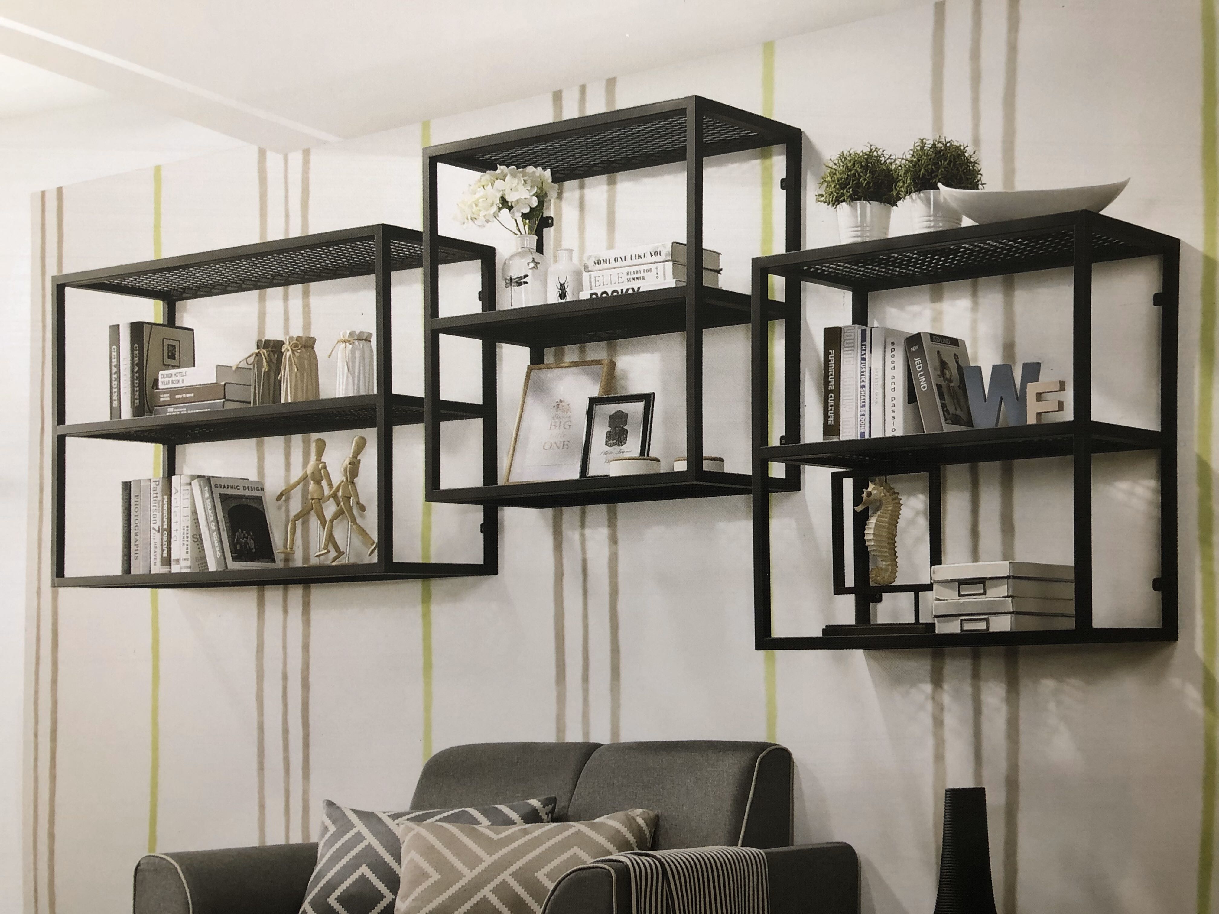 Loft industrial racks/ display rack/ wall mount rack, Furniture & Home ...