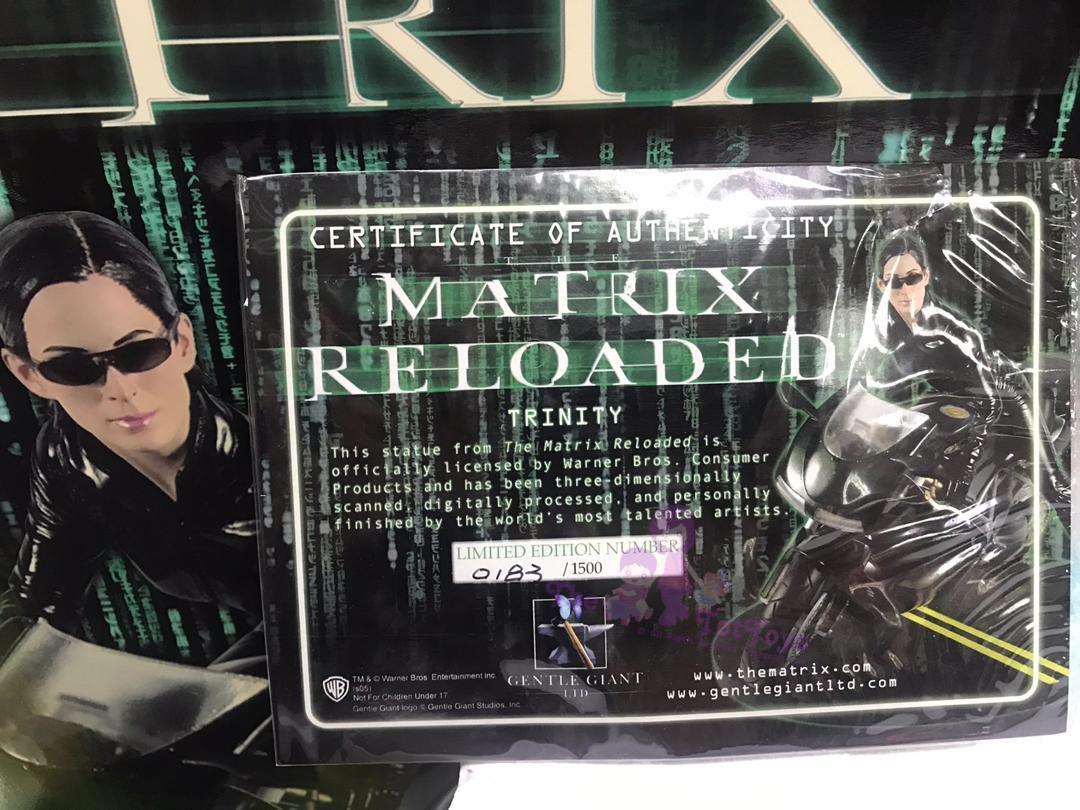 MATRIX RELOADED GENTLE GIANT TRINITY ON BIKE STATUE 1/6 DUCATI ...