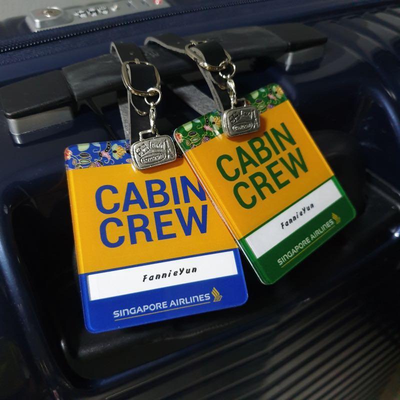 SIA Cabin Crew Men Luggage Tag with Window Name Insert Singapore ...