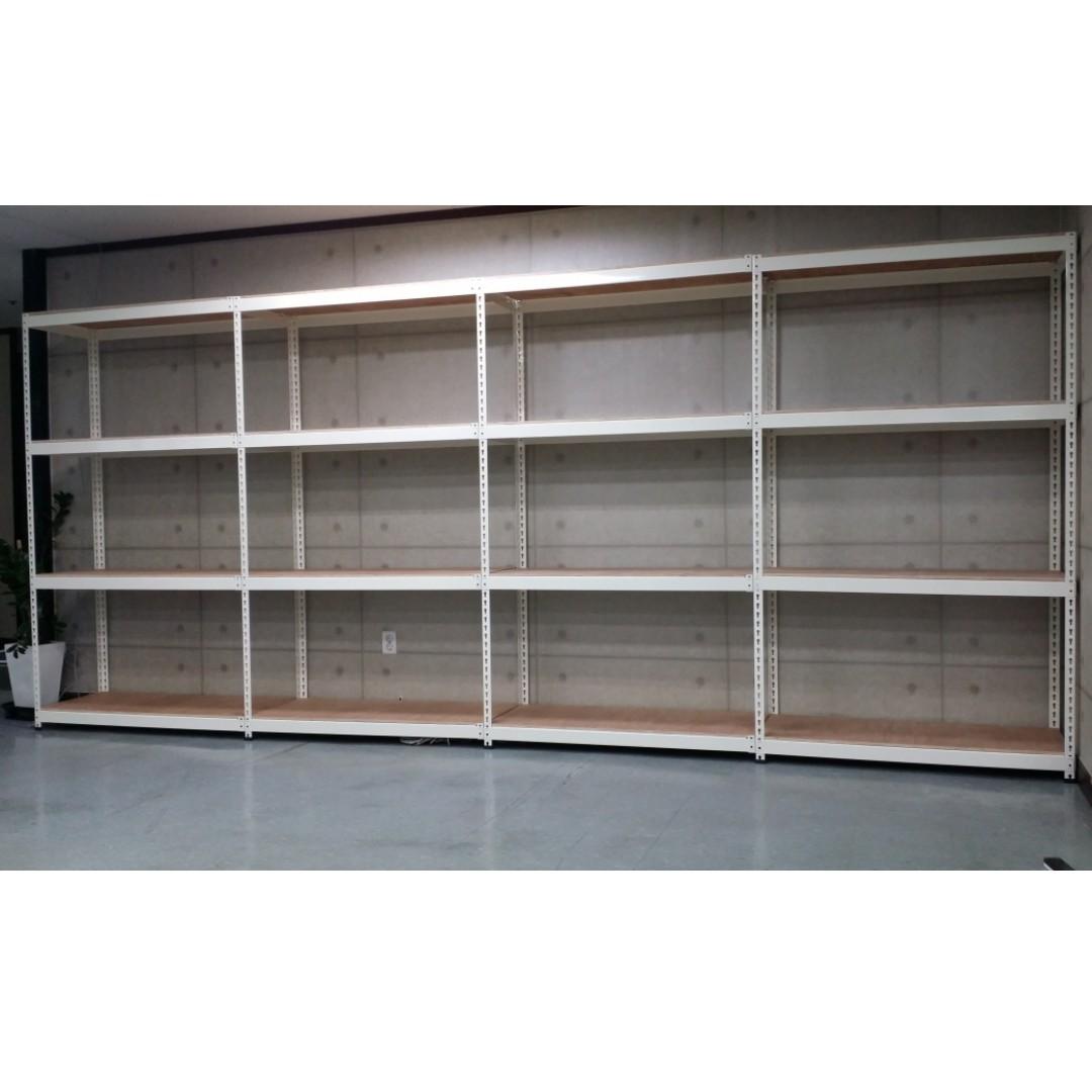 Steel Rack - Slotted Angle Post Wood Shelve, Furniture & Home Living ...
