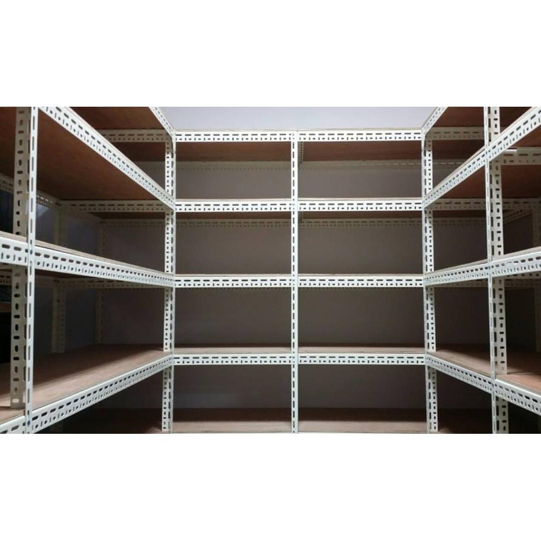 Steel Rack - Slotted Angle Post Wood Shelve, Furniture & Home Living ...