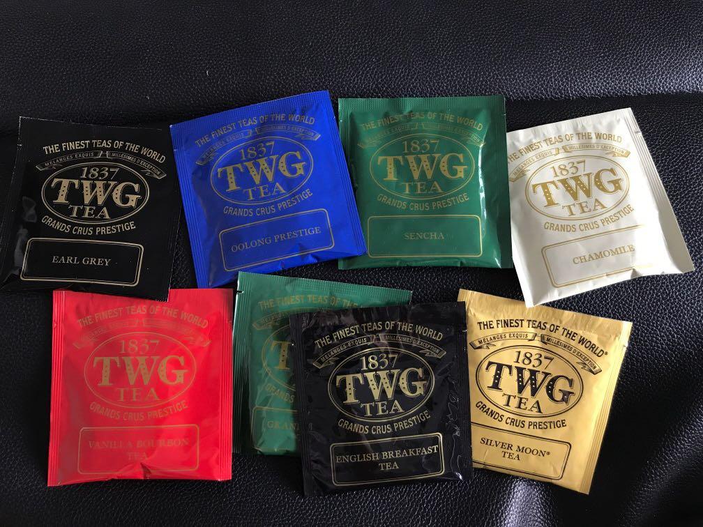 TWG Teabags (Assorted flavours, including Moonfruit Black Tea, Vanilla ...