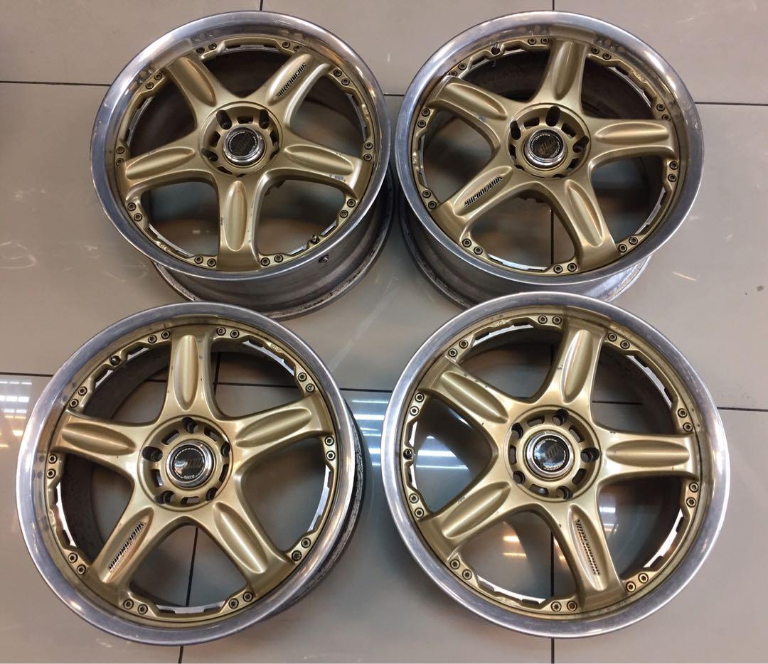 18 GTC Gold Rays Engineering rim made in japan, Auto Accessories on ...