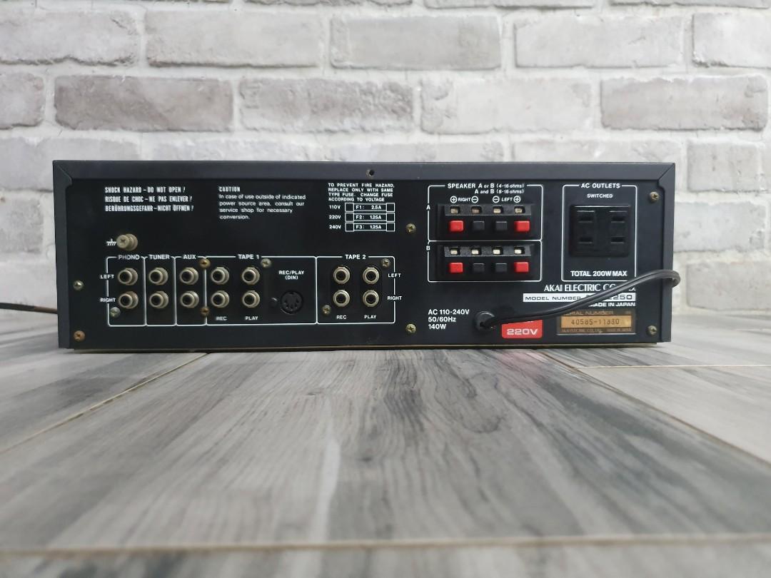 1978 - 1980 vintage Akai Stereo Integrated Amplifier am-2250 amp hifi ...