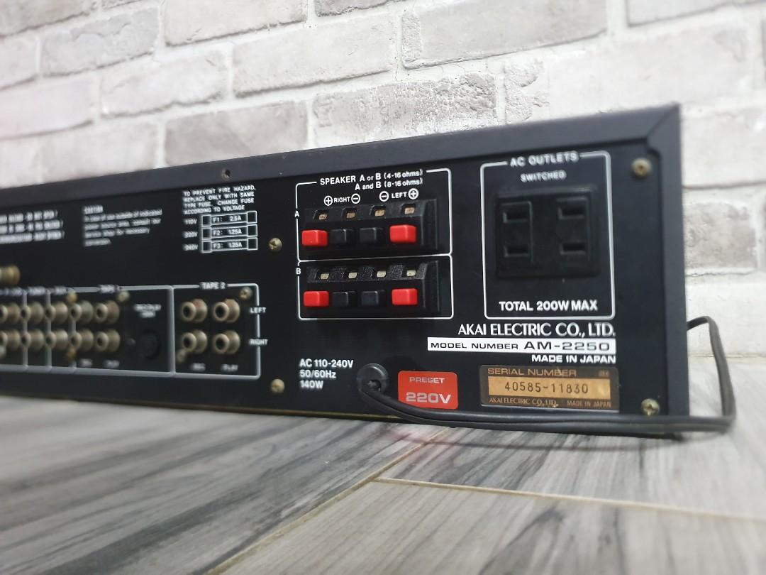1978 - 1980 vintage Akai Stereo Integrated Amplifier am-2250 amp hifi ...