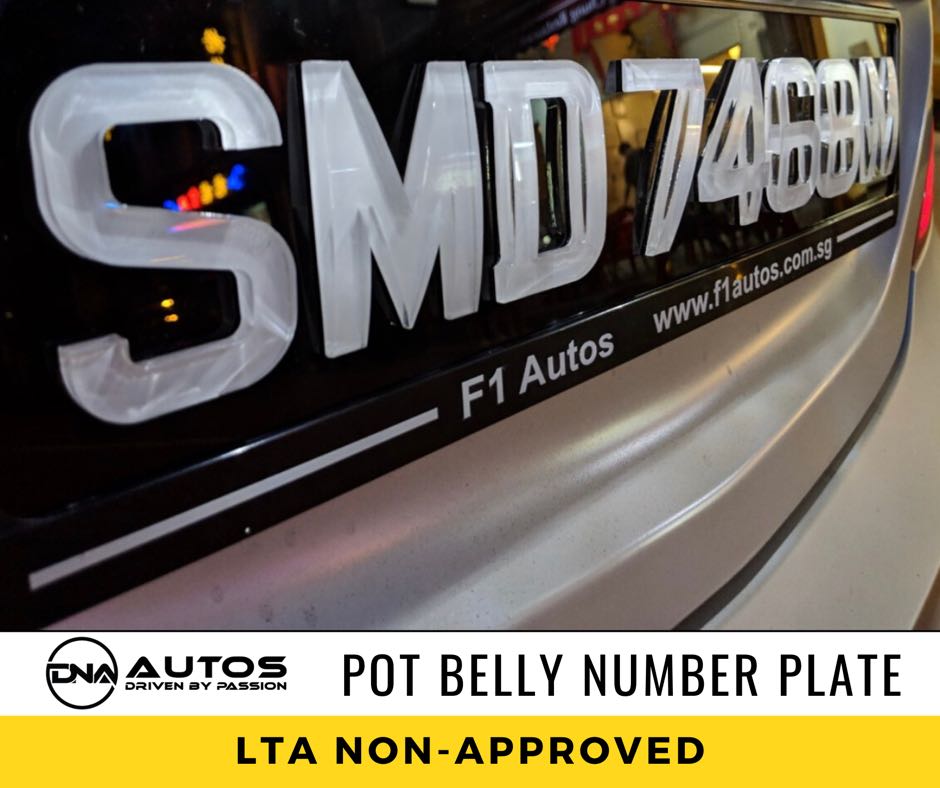 3D Pot belly Diamond Acrylic Car Plate, Car Accessories, Car Plates on ...