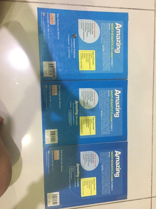 AMAZING MATHEMATICS REFERENCE BOOK KSSM FORM1/FORM2/FORM3, Hobbies ...