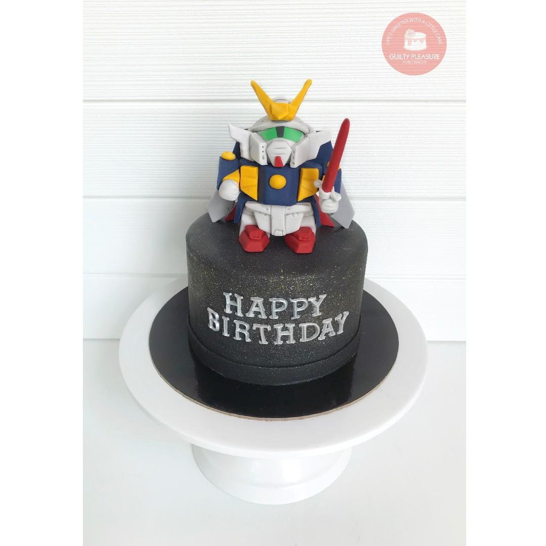 Gundam Birthday Cake, Food & Drinks, Chilled & Frozen Food on Carousell