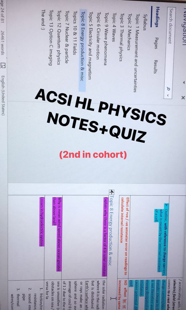 HL PHYSICS NOTES + SELF QUIZ, Hobbies & Toys, Books & Magazines ...