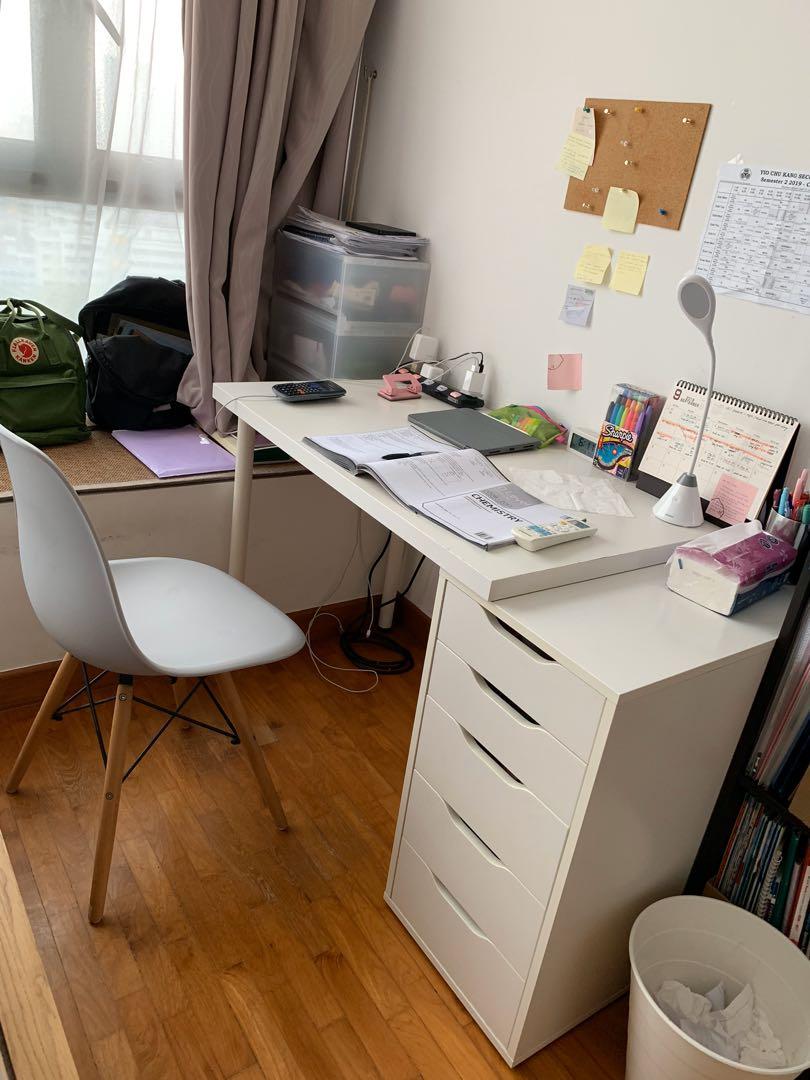 IKEA Study Table, Furniture & Home Living, Furniture, Tables & Sets on ...