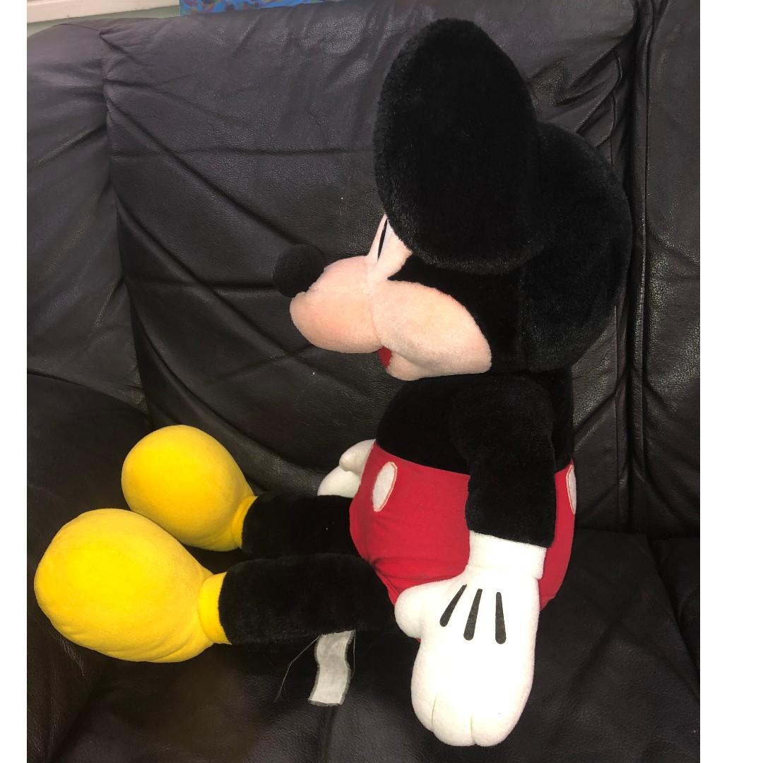 Jumbo Large Mickey Mouse Plush / Made in USA Life Sized Stuffed Toy ...